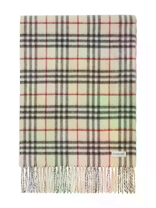 Burberry Checked Reversible Cashmere Scarf - Neutrals