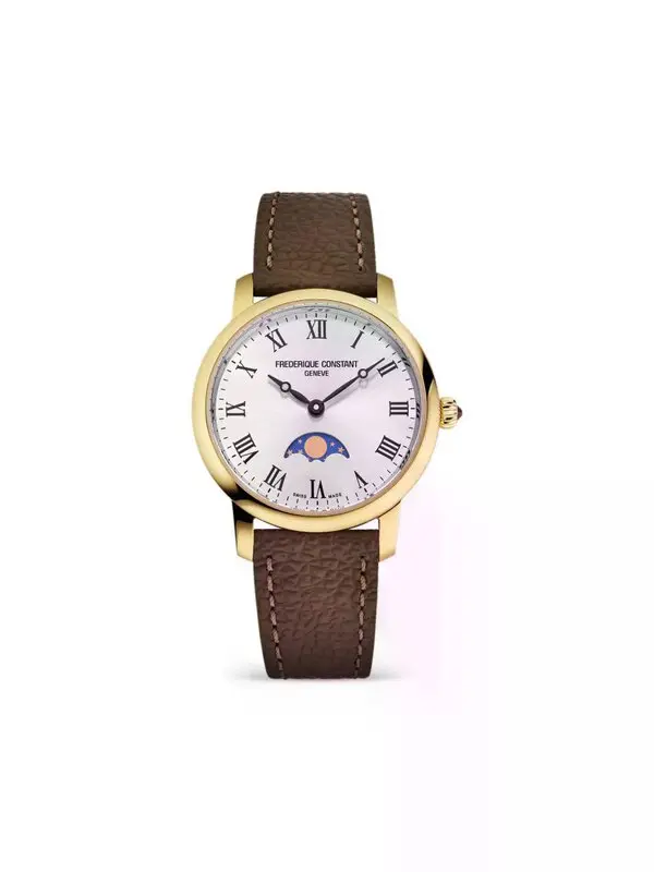 FREDERIQUE CONSTANT Classics Slimline Moonphase Timepiece - Silver