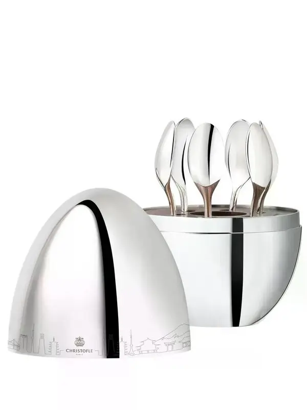 Christofle Mood Skyline Japan Espresso Spoon - Silver