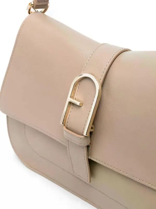 Furla Sofia Logo-plaque Leather Tote Bag - Neutrals