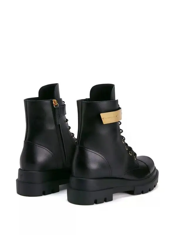 GIUSEPPE ZANOTTI Alexa Logo Plate Boots