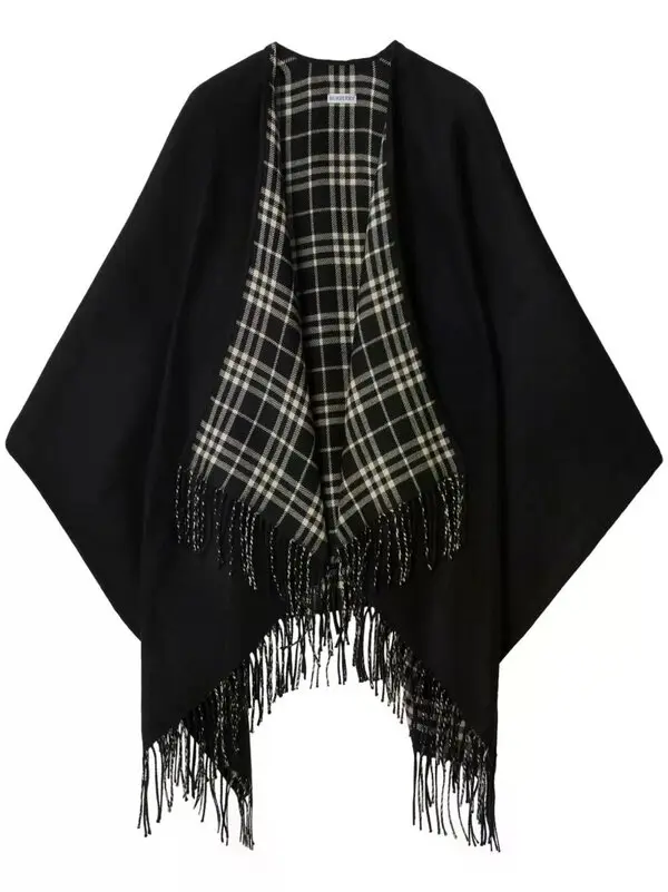 Burberry Checked Wool Cape