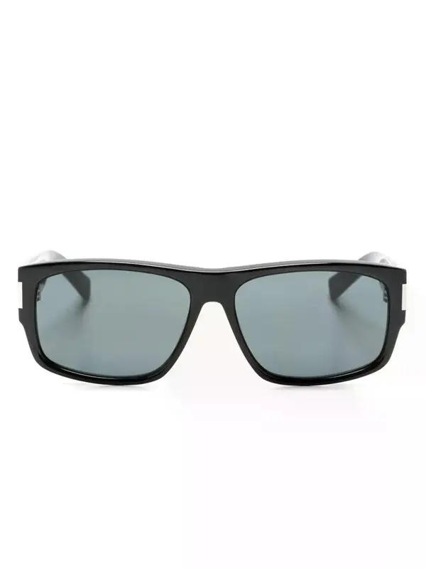 Saint Laurent Sl 689 Rectangle-frame Sunglasses - Black