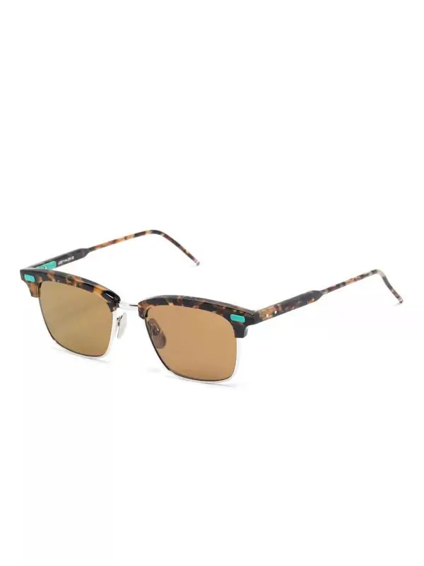 Thom Browne Tortoiseshell Square-frame Sunglasses - Brown