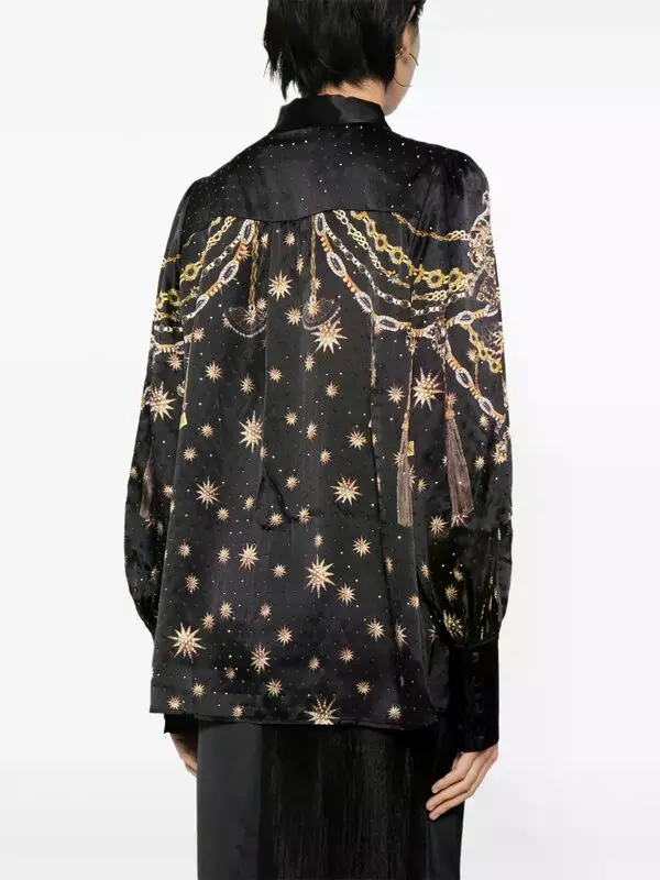 Camilla Graphic-print Silk Shirt