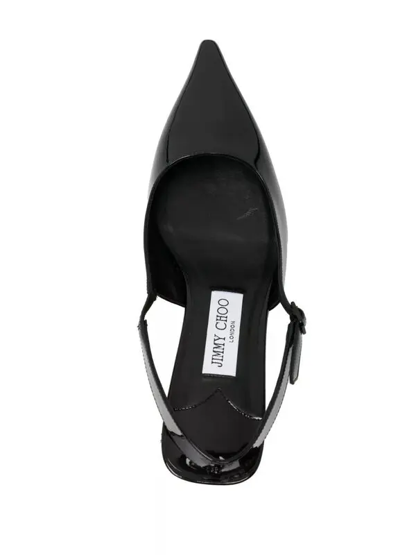 JIMMY CHOO Amel 50mm Slingback Pumps - Black