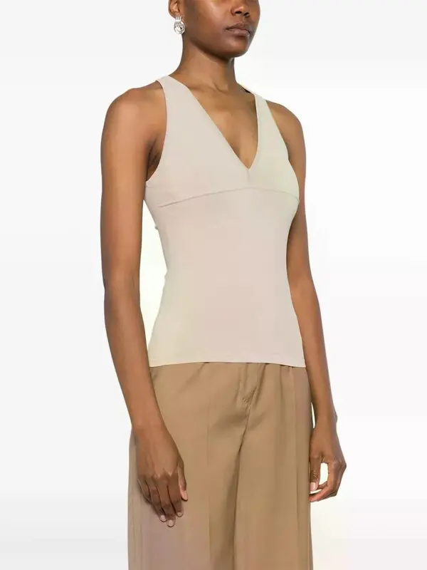 Max Mara Sleeveless V-neck Top - Neutrals