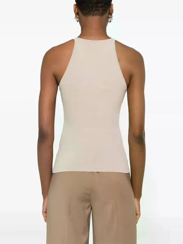 Max Mara Sleeveless V-neck Top - Neutrals