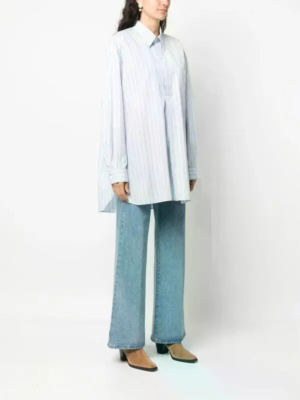 Our Legacy Striped Oversized Long-sleeve Shirt