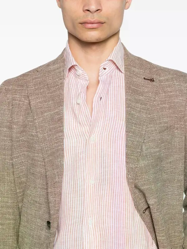 DELL'OGLIO Striped Linen Shirt
