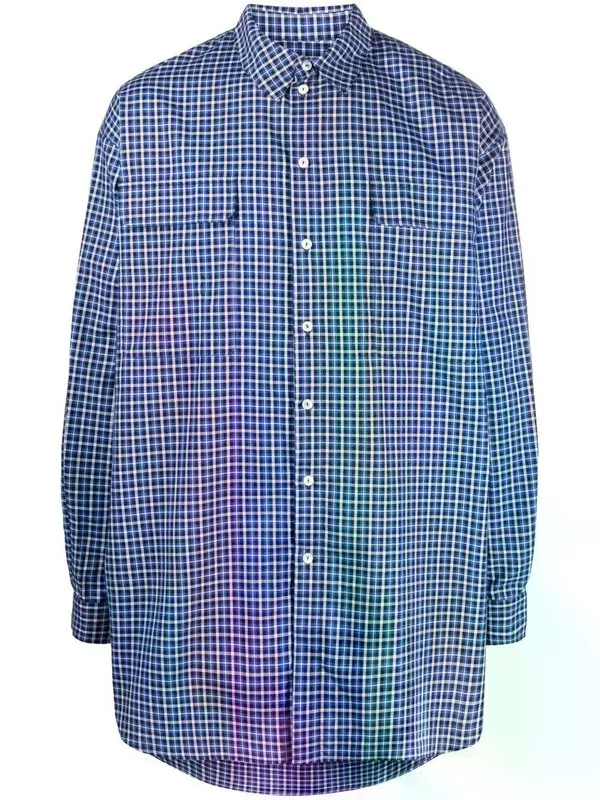 CHLOE NARDIN Plaid-pattern Oversize Shirt
