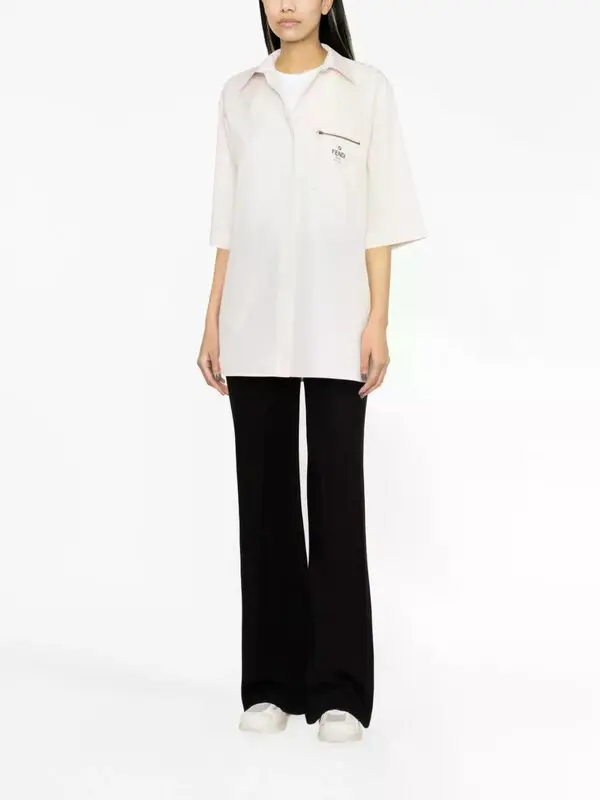 Fendi Logo-print Cotton Shirt