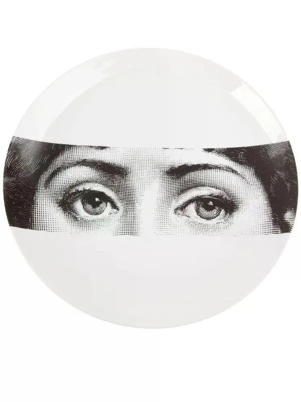 FORNASETTI Eyes Round Plate - Black