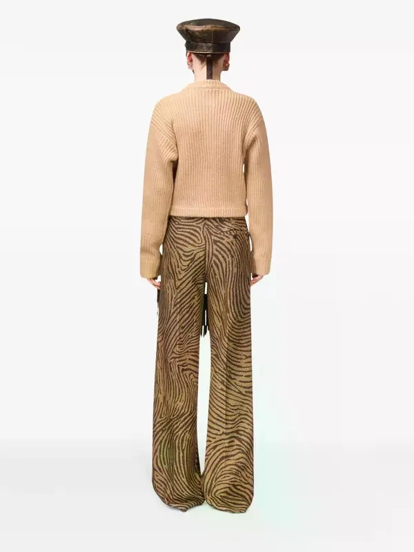 AREA Gemstone Button Knit Cardigan