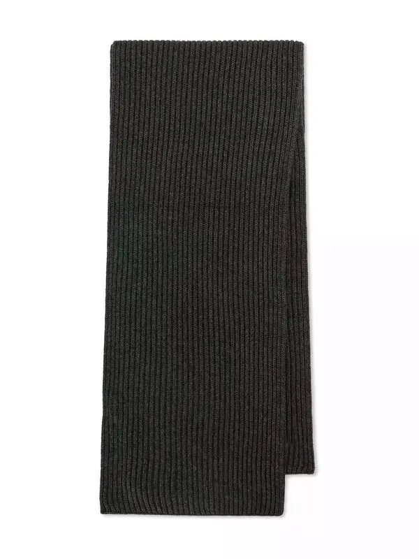 Dolce & Gabbana Logo-patch Wool Scarf - Grey