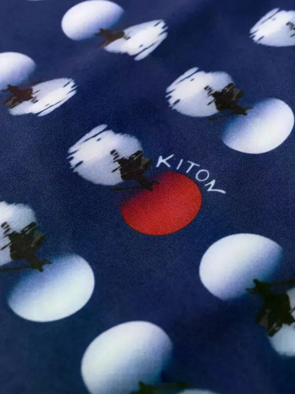 Kiton Polka-dot Print Swimsuit