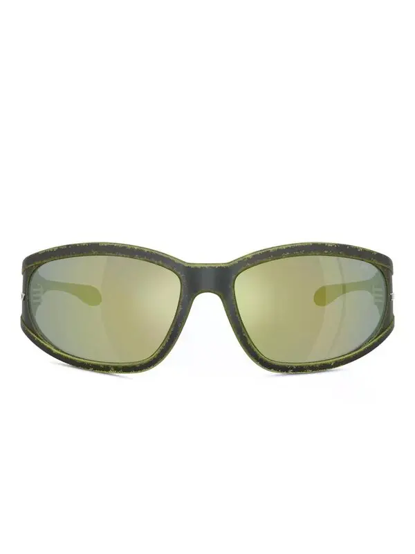DIESEL® Rectangle Frame Sunglasses - Green