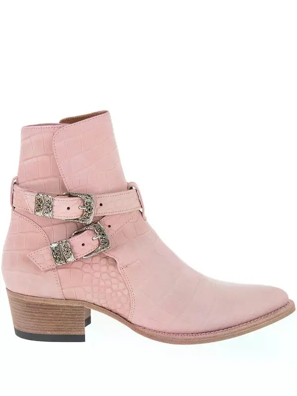 Amiri Buckle-detail Ankle Boots