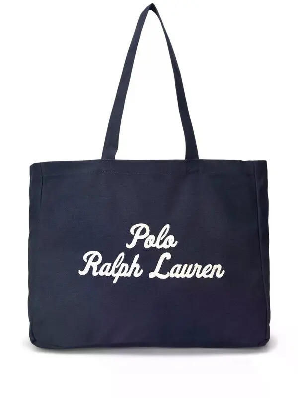 Polo Ralph Lauren Logo-embroidered Cotton Tote Bag - Blue