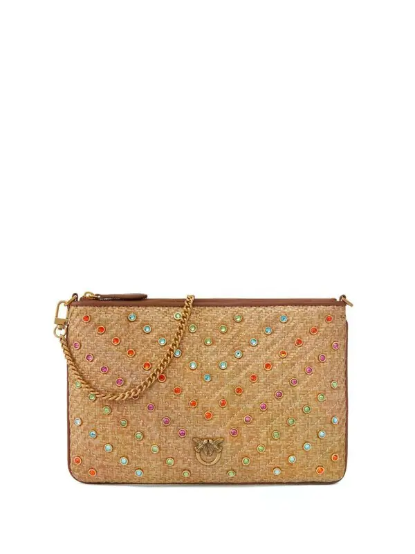 Pinko Rhinestone-embellished Clutch Bag