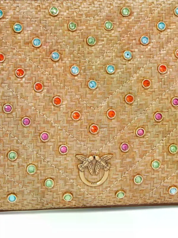 Pinko Rhinestone-embellished Clutch Bag