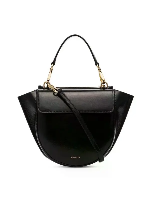 WANDLER Hortensia Mini Leather Shoulder Bag - Black