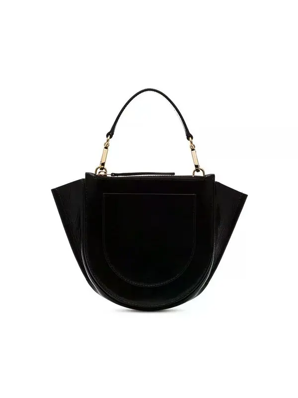 WANDLER Hortensia Mini Leather Shoulder Bag - Black