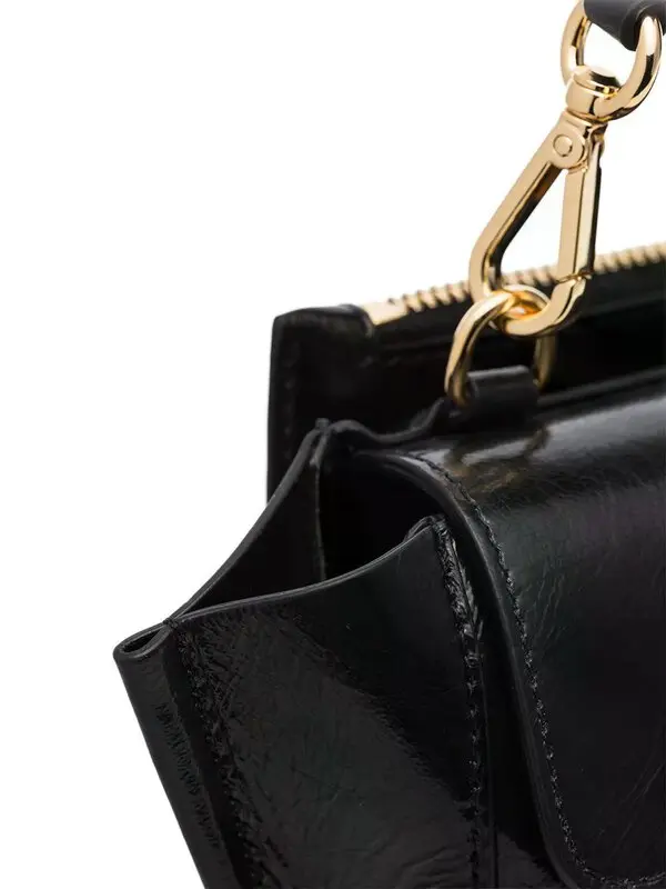 WANDLER Hortensia Mini Leather Shoulder Bag - Black