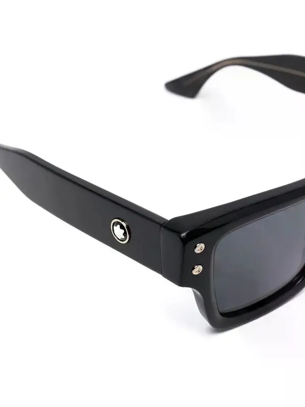 Montblanc Logo-detail Sunglasses - Black