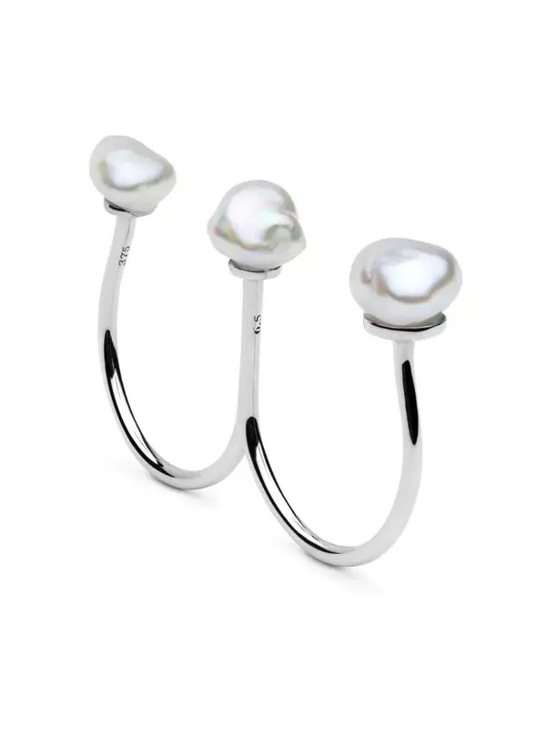 AUTORE MODA 9kt Gold Sophia Pearl Ring - White