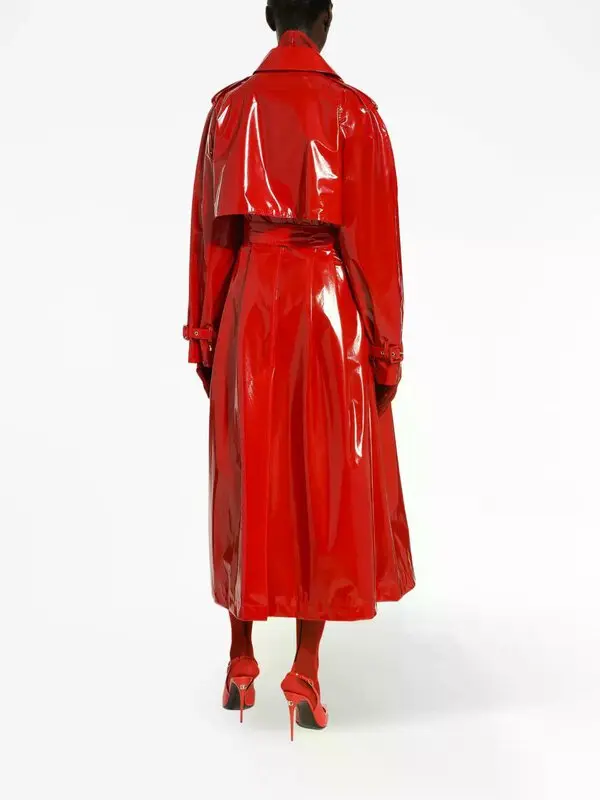 Dolce & Gabbana Storm-flap Patent Trench Coat