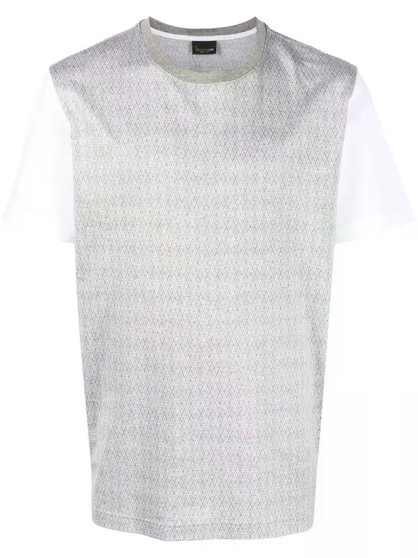 BILLIONAIRE Two-tone Cotton T-shirt