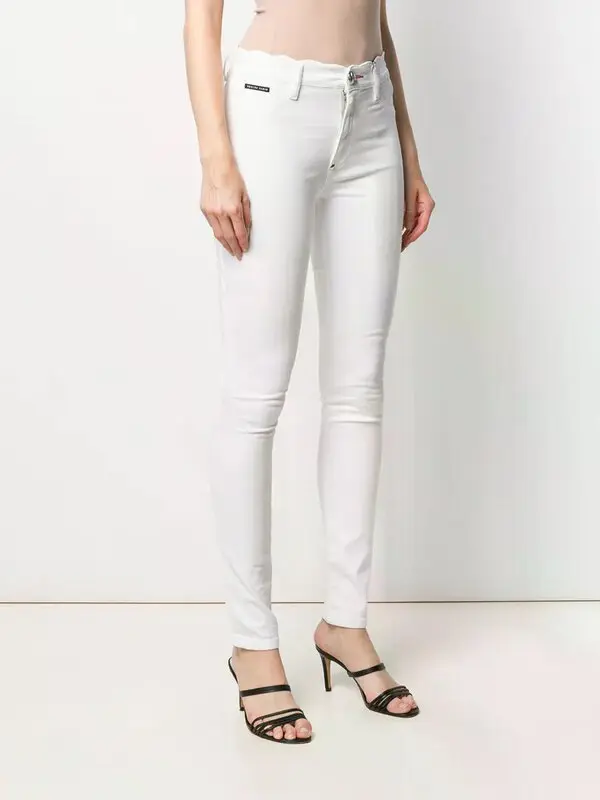 Philipp Plein Statement Skinny Jeans - White
