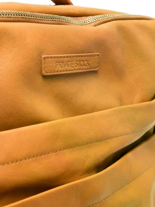 PRIVATE STOCK LABS Leather Rolling Suitcase