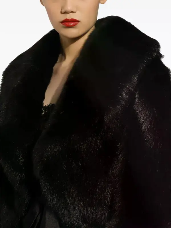 Dolce & Gabbana Belted Faux-fur Jacket