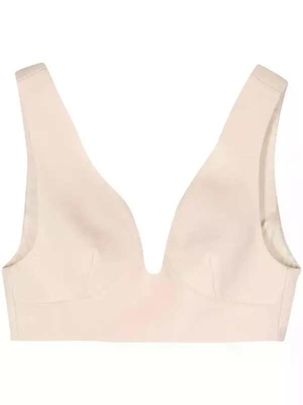 JIL SANDER Virgin-wool Brallete Top - Neutrals