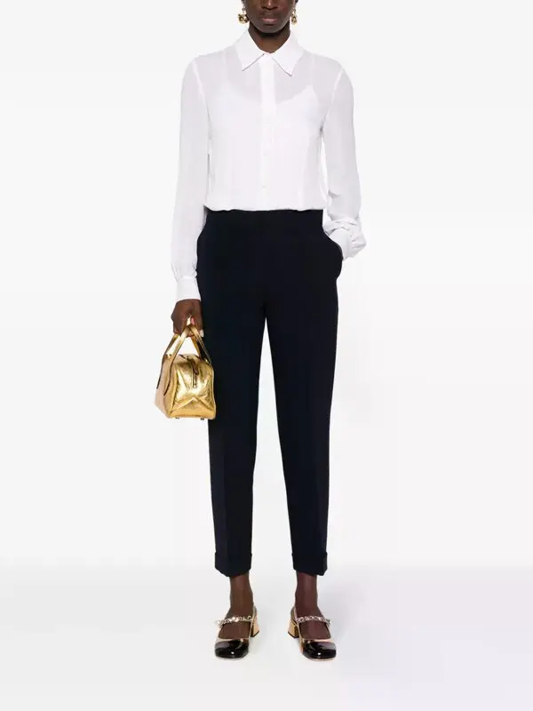 Moschino Pressed-crease Tapered Trousers