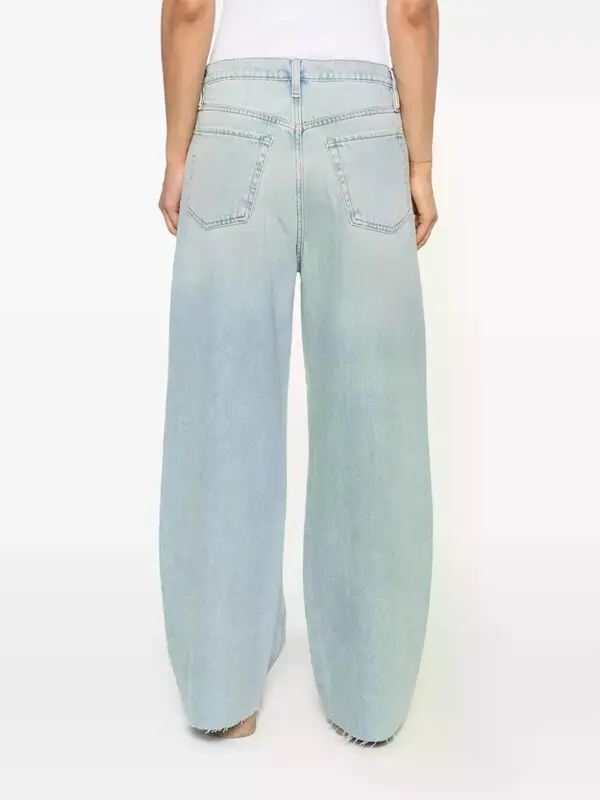 FRAME Le Low Bappy Low-rise Wide-leg Jeans