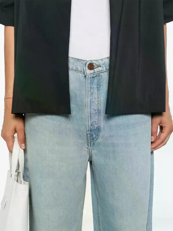 FRAME Le Low Bappy Low-rise Wide-leg Jeans