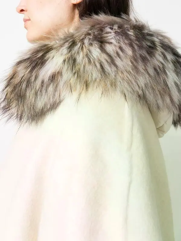 MOORER Layered Shearling-collar Puffer Jacket