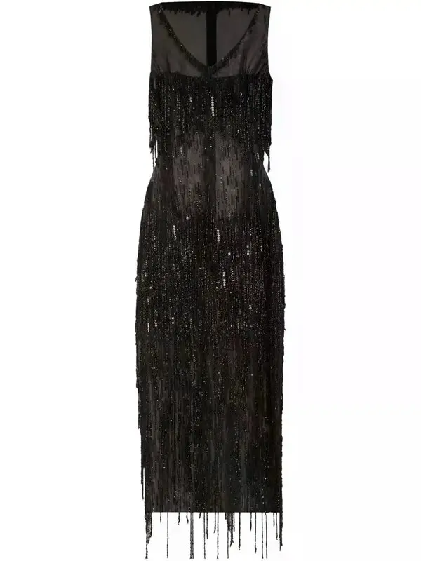 Dolce & Gabbana Fringed Midi Dress