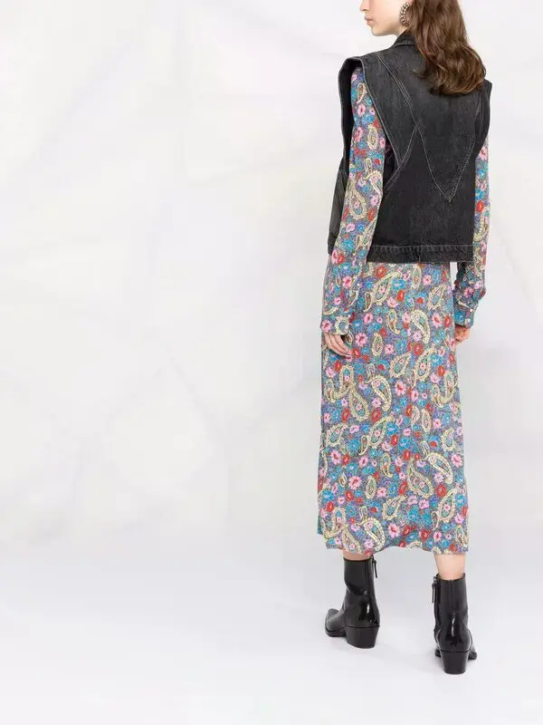 Ba&sh Paneled Denim Waistcoat