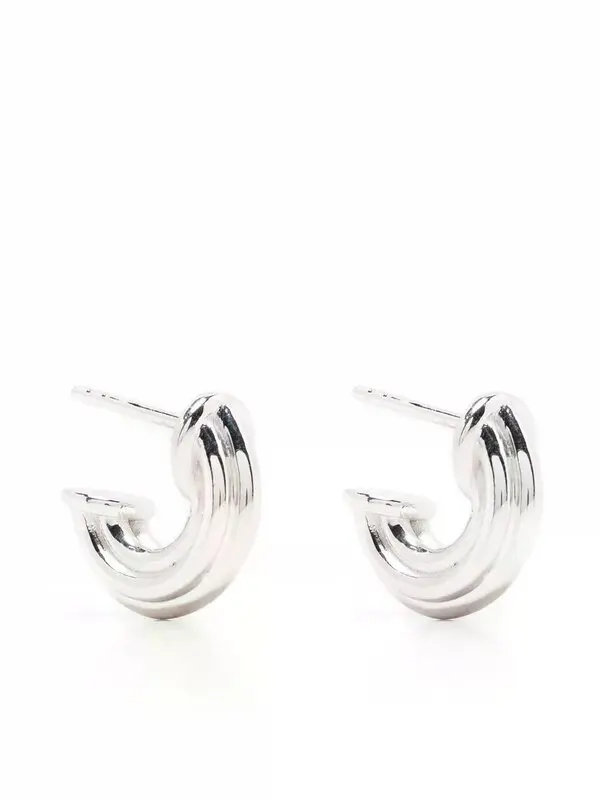 MISSOMA Ridge Hoop Huggies - Silver
