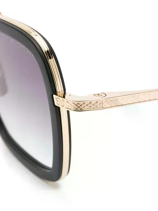 Dita Geometric-frame Sunglasses - Black