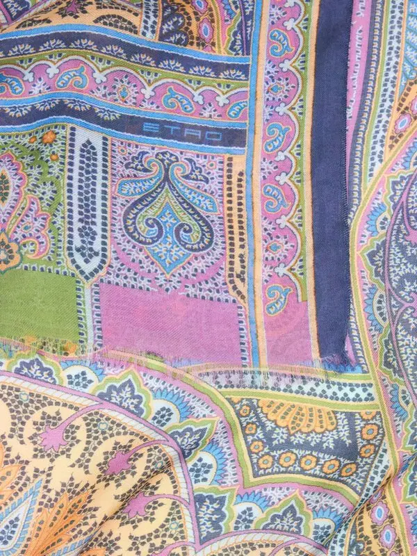Etro Patterned Scarf - Blue