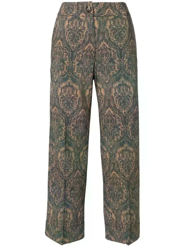 PIERRE-LOUIS MASCIA Printed Virgin Wool Trousers