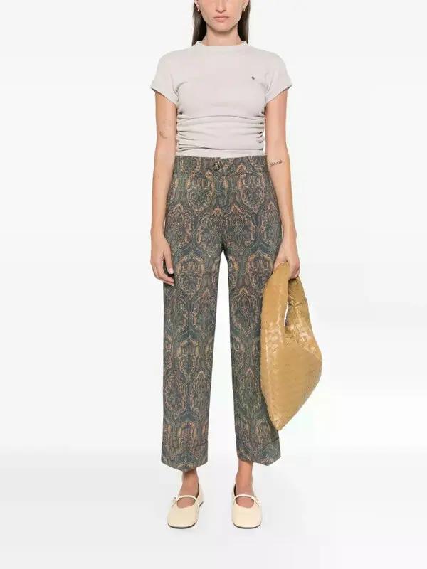 PIERRE-LOUIS MASCIA Printed Virgin Wool Trousers
