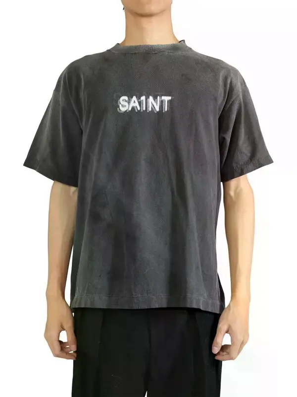 SAINT MXXXXXX Text-print Cotton T-shirt