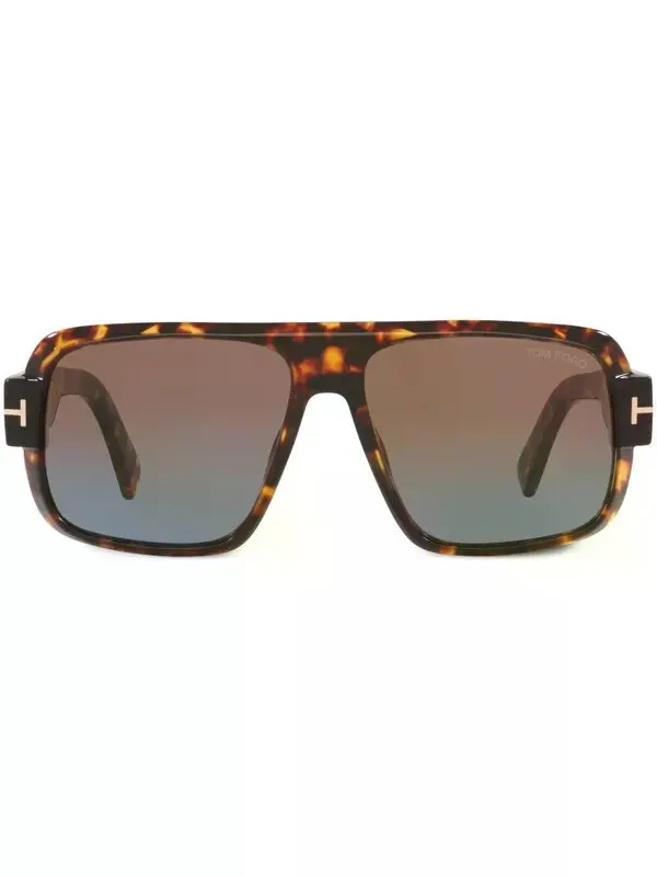 TOM FORD Pilot-frame Glasses - Brown