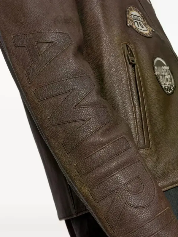 Amiri Patch-detail Leather Jacket